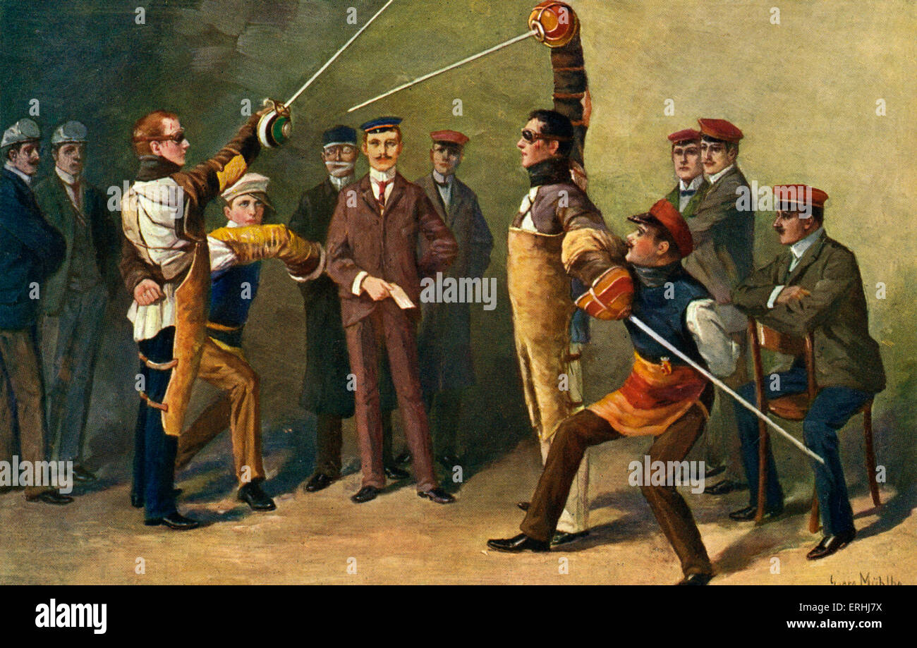 Burschenschaften - Duelling. German university student fraternity ...