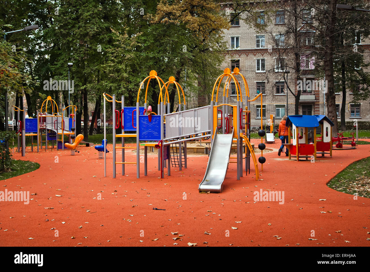 colorful playground for small kids Stock Photo - Alamy