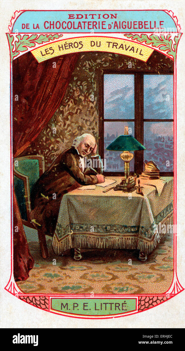 Émile Littré. French lexicographer and philosopher, best known for his ...