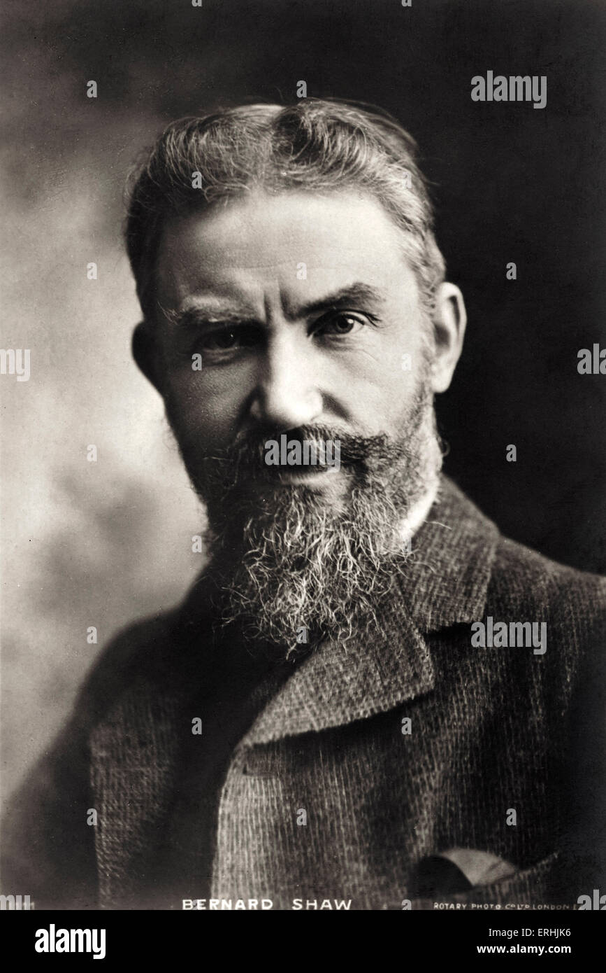 George Bernard Shaw - portrait of the Irish dramatist, critic and Nobel ...