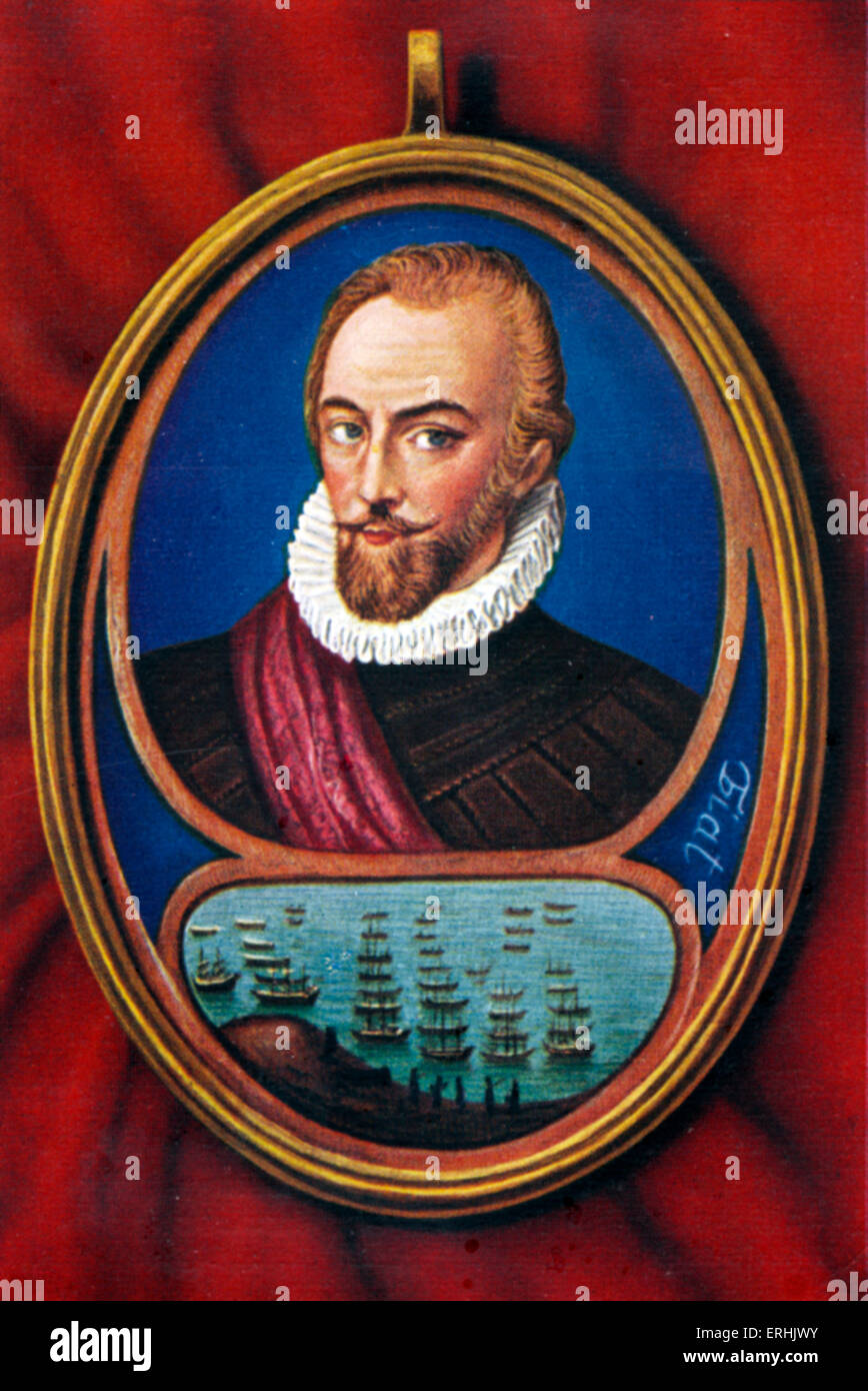 Sir Walter Raleigh. Portrait of the English soldier, explorer, courtier ...