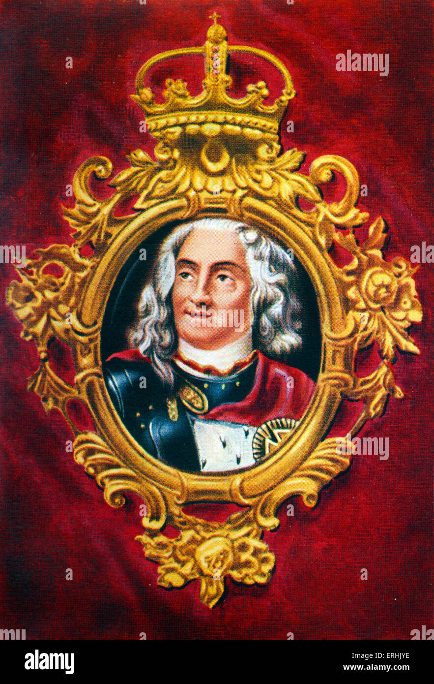 Augustus II the Strong (August II der Starke). Portrait of the Elector ...