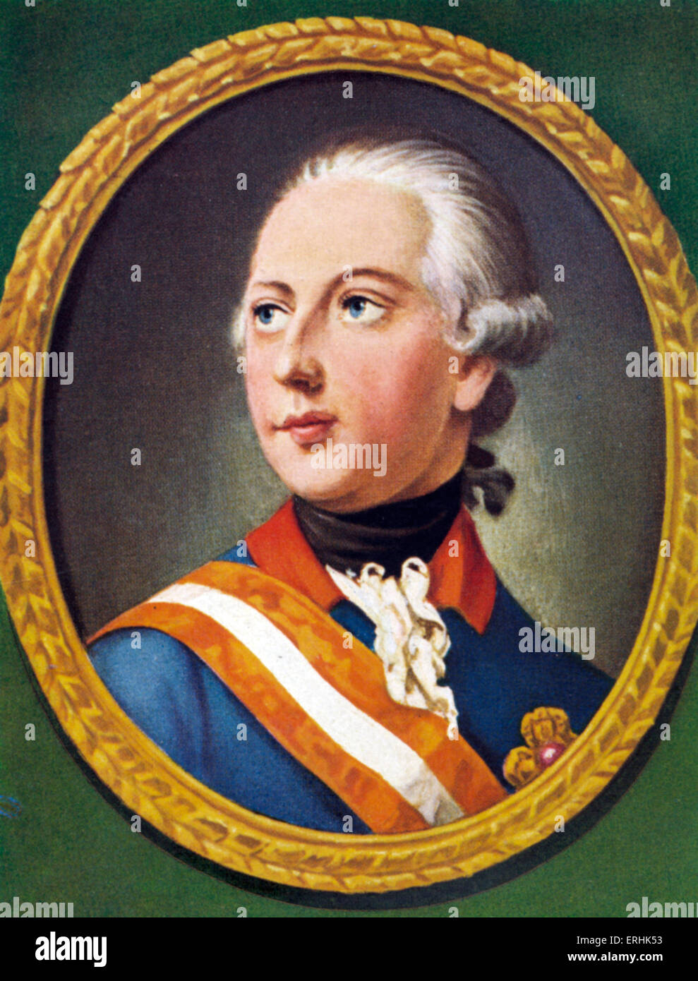 Joseph II. Portrait of the German Kaiser (Holy Roman Emperor). After a ...