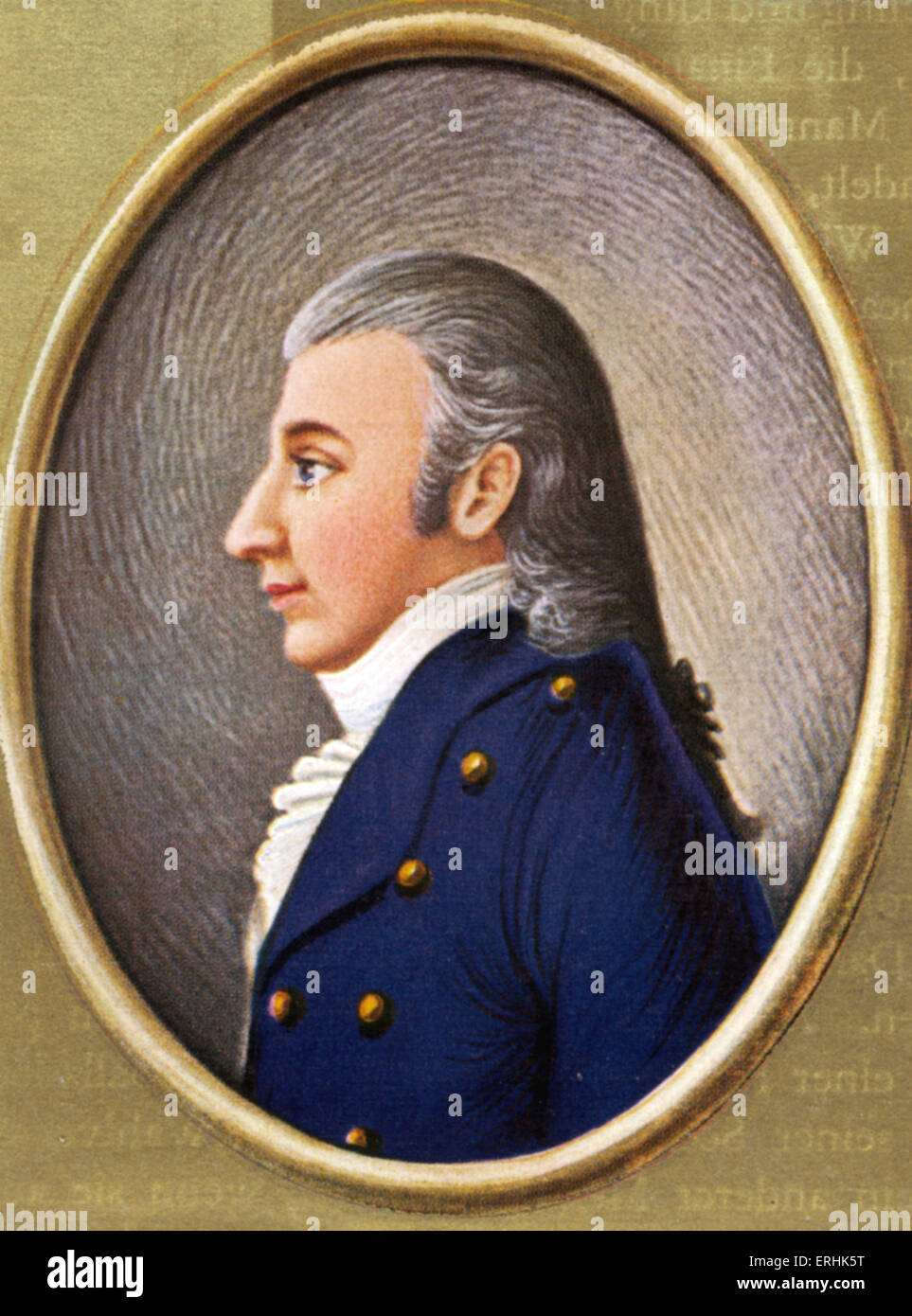 Friedrich Schiller. Portrait of the German poet, philosopher, historian ...