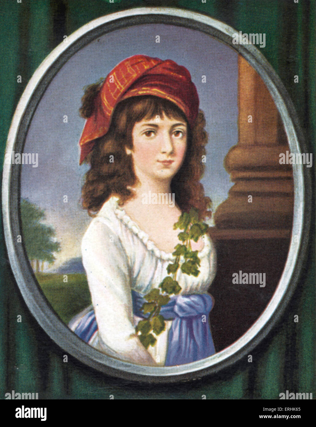 Charlotte Corday. Portrait of the assassin of Jean-Paul Marat, a key ...