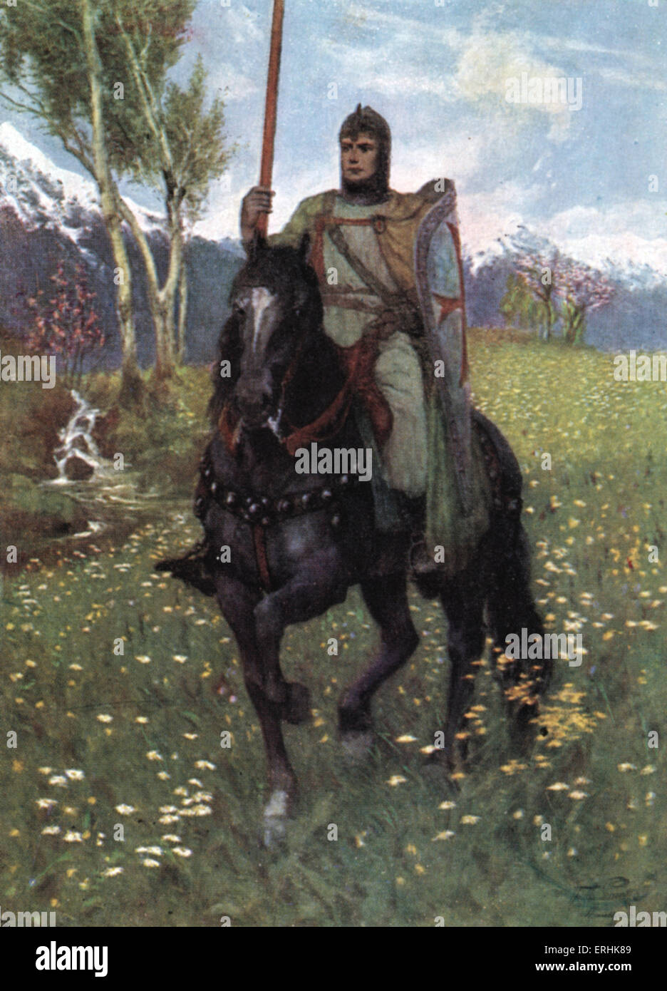 Richard Wagner 's 'Parsifal' - the Knight on horseback in an outdoors ...