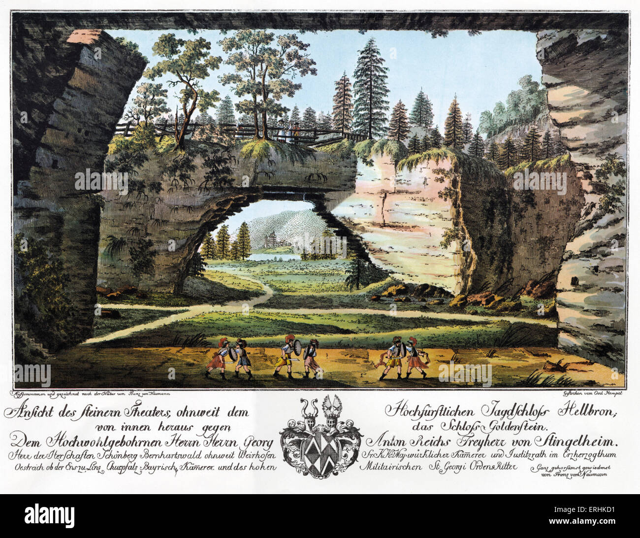 The Steinern theatre / Stone Theatre in Hellbrunn, Salzburg opposite ...