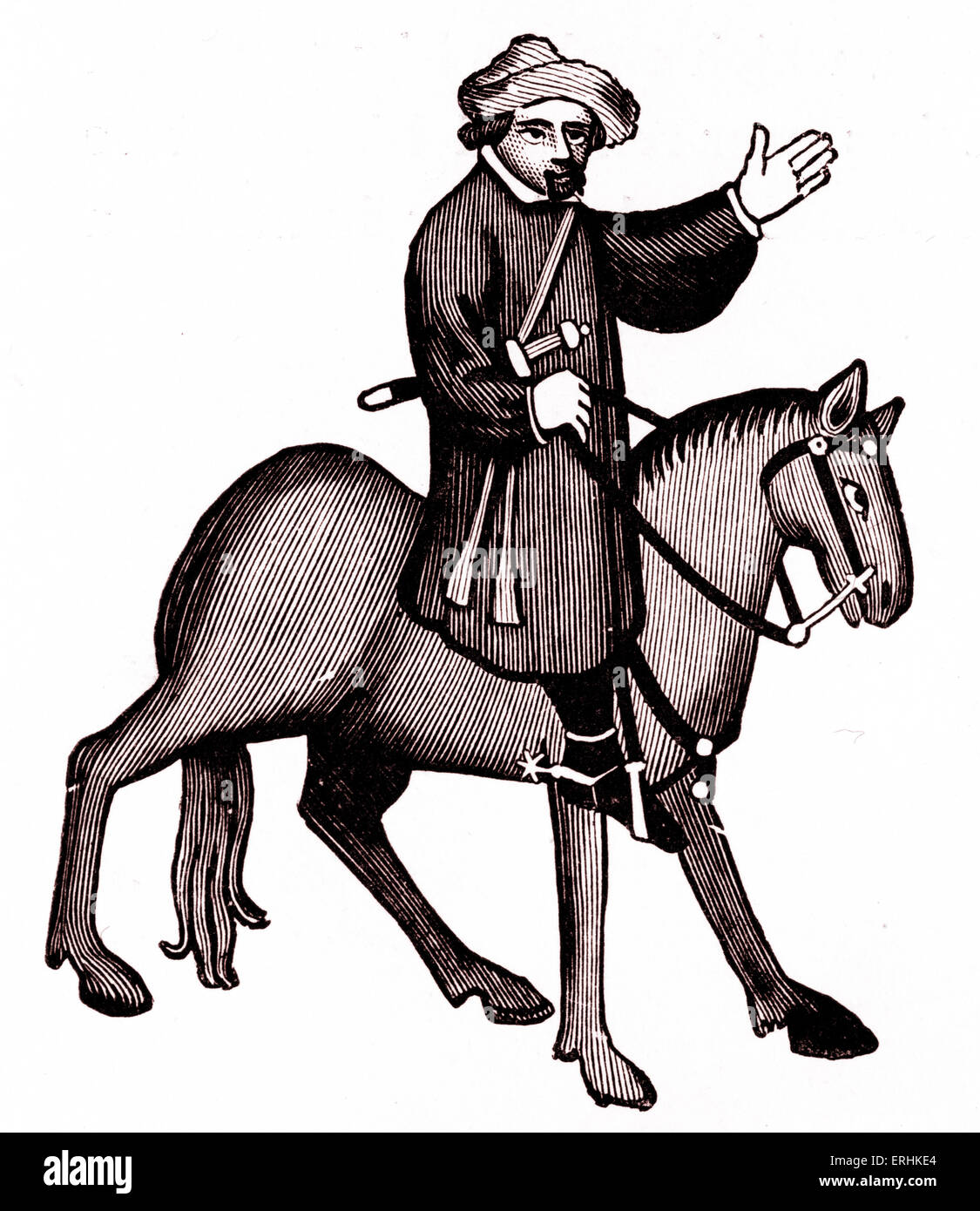 Geoffrey Chaucer ' s Canterbury Tales - The Shipman on horseback ...