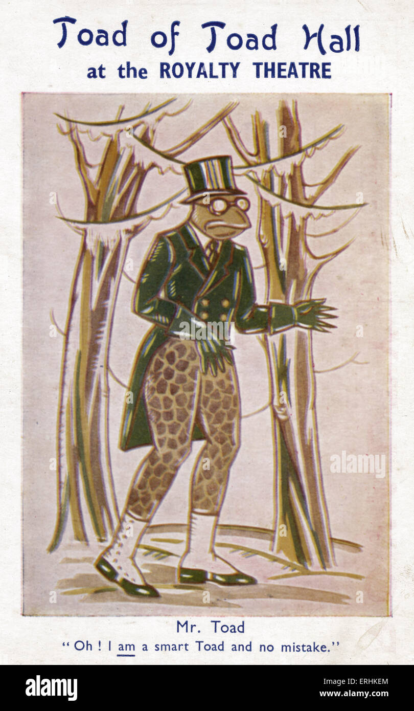 Mr. Toad from 'Toad of Toad Hall' by Alan Alexander Milne. Play based ...