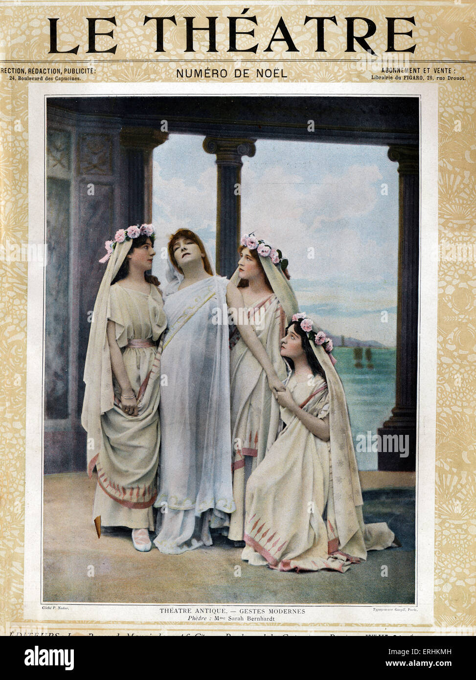 Sarah Bernhardt - portrait of the French stage actress as title ...