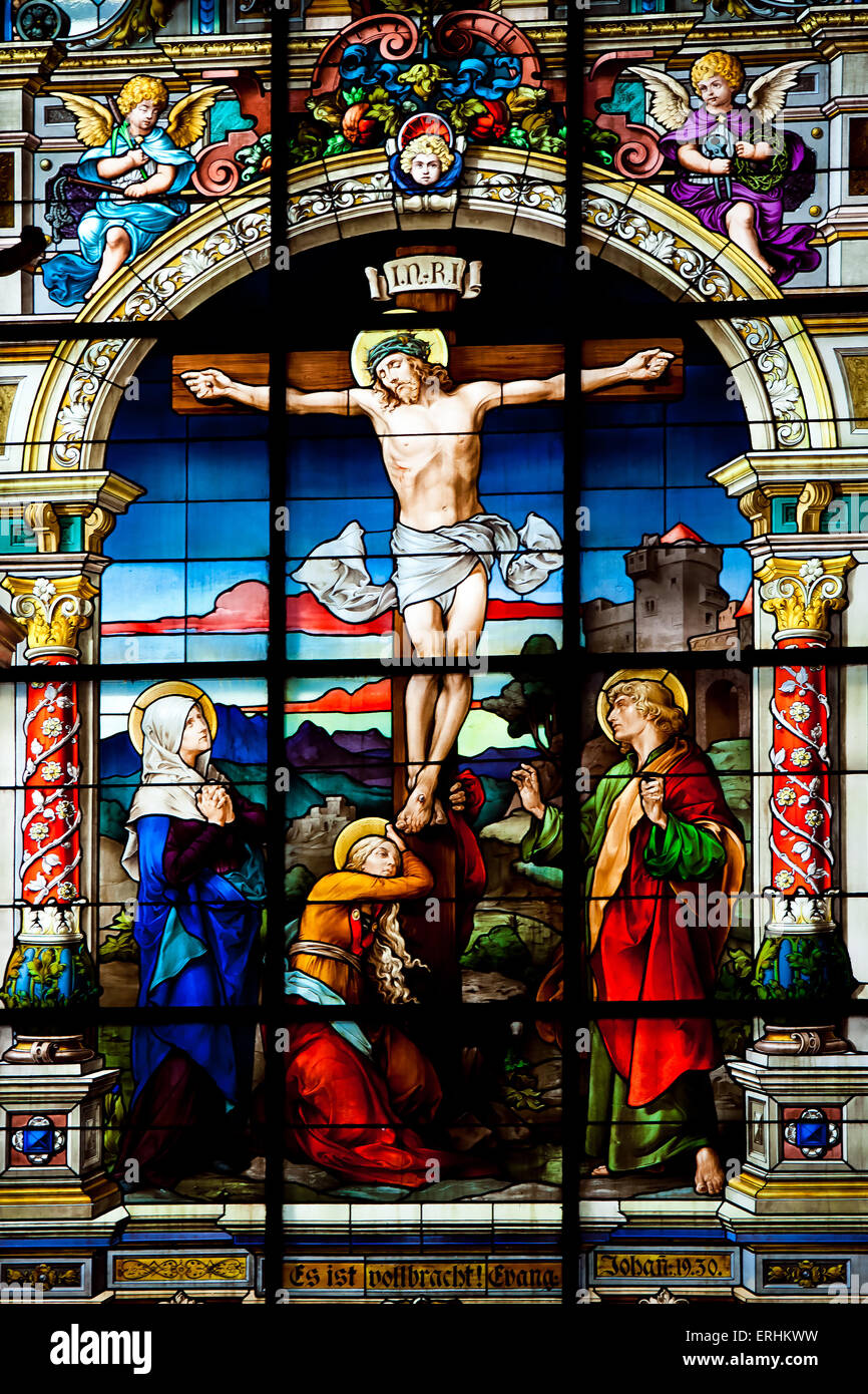 Stained glass window german church hi-res stock photography and images ...