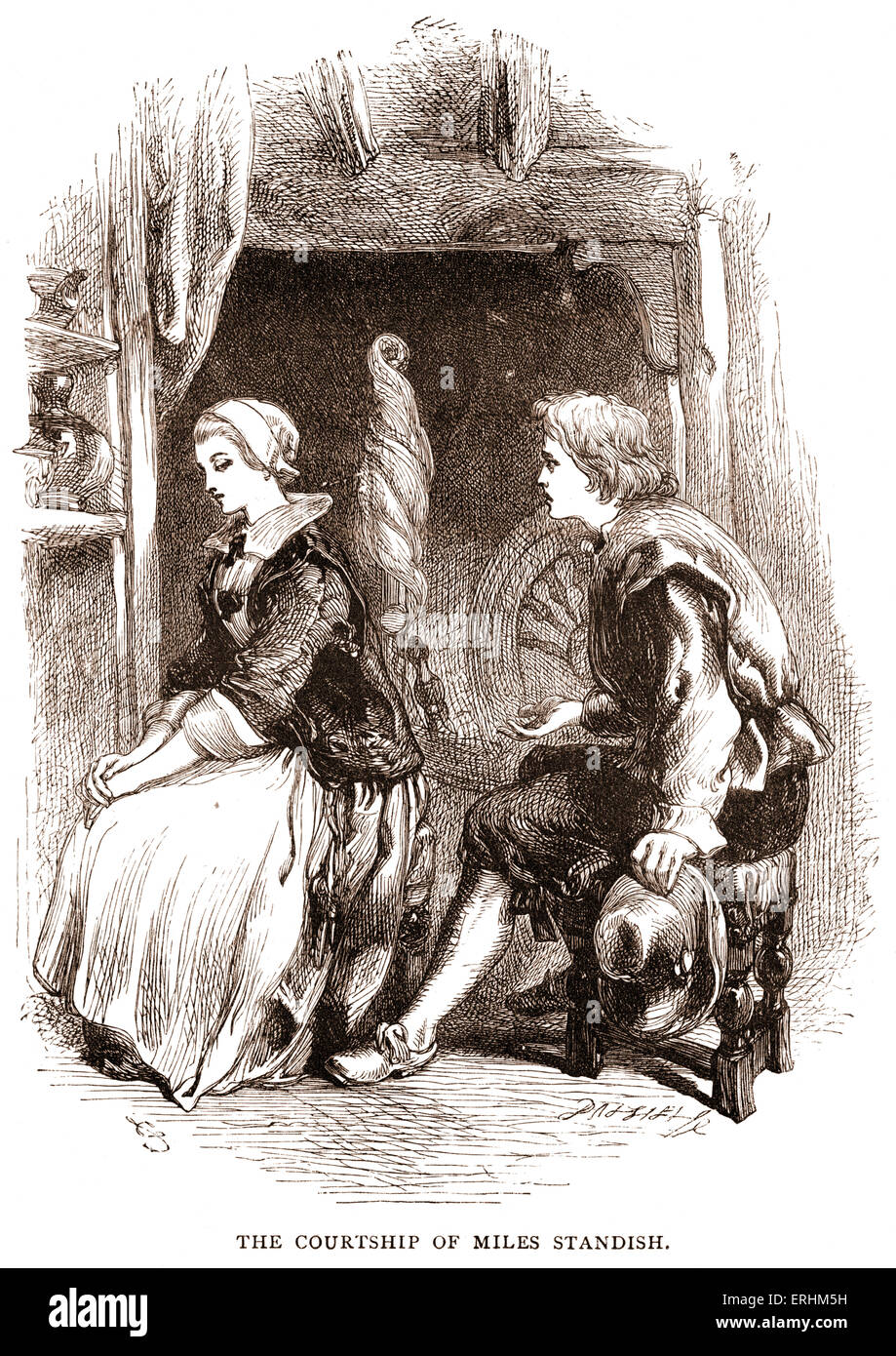 Henry Wadsworth Longfellow 's poem 'The Courtship of Miles Standish ...