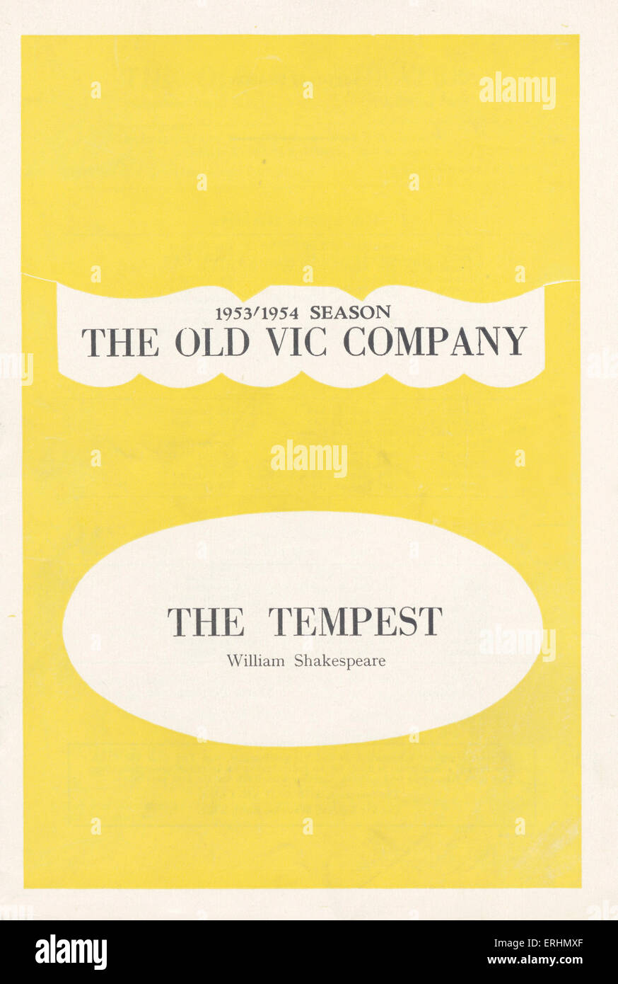 The Tempest - programme cover for William Shakespeare 's play at the ...