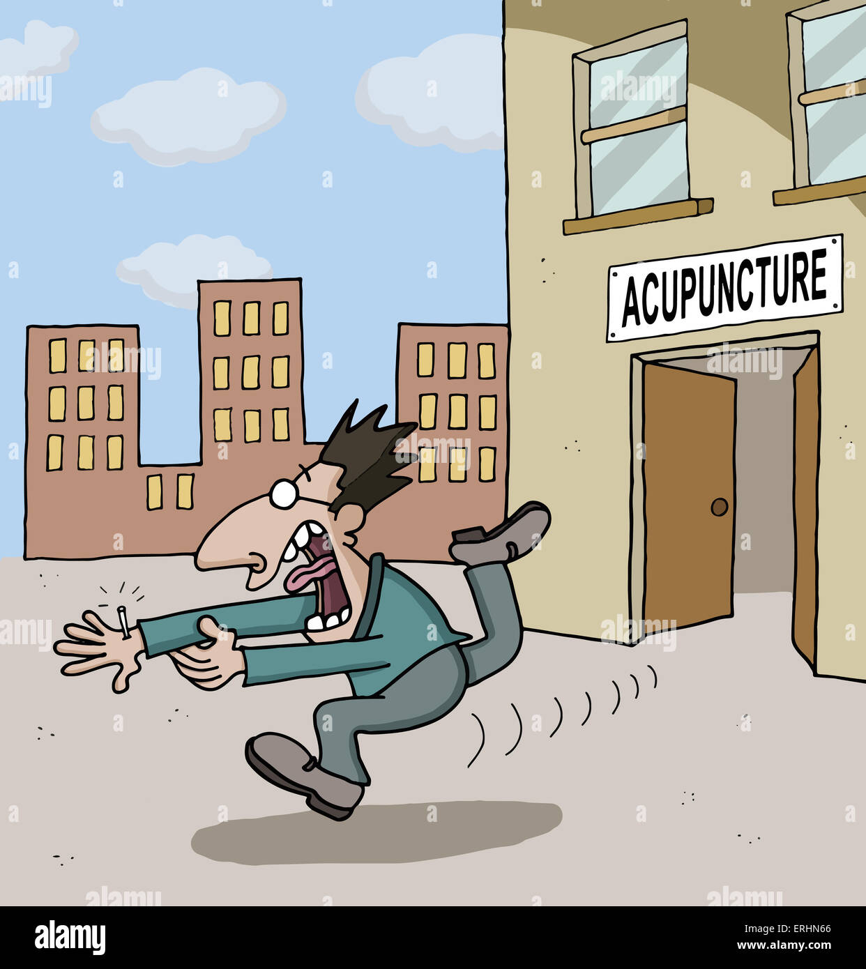 Cartoon rushing man hi-res stock photography and images - Alamy