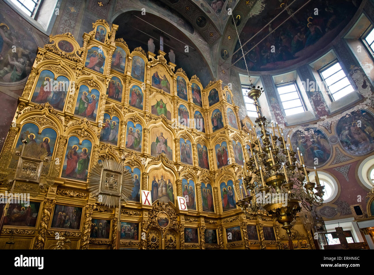 The interior of Orthodox Christian church in Russia Stock Photo - Alamy