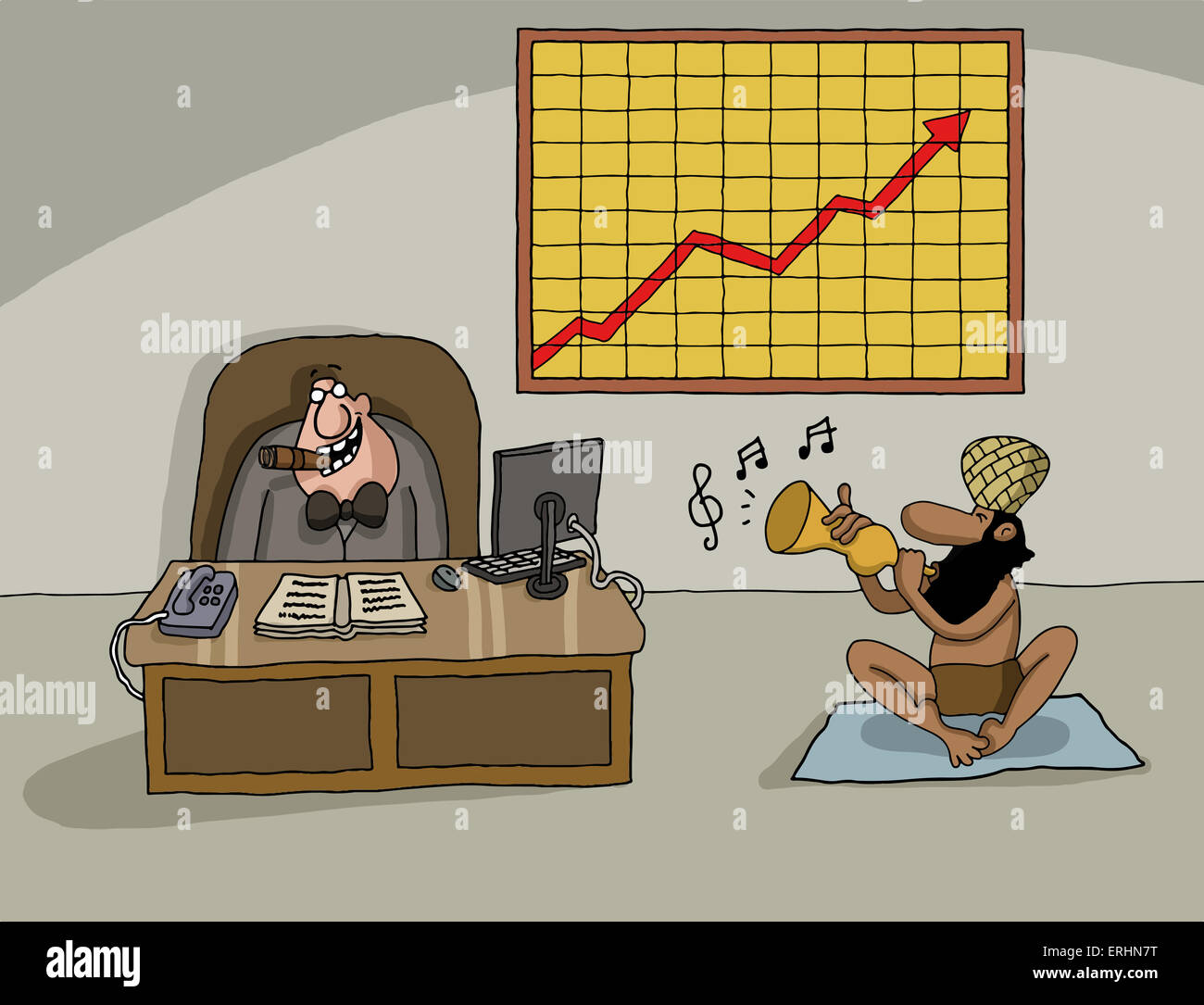 Conceptual cartoon about company profit Stock Photo - Alamy