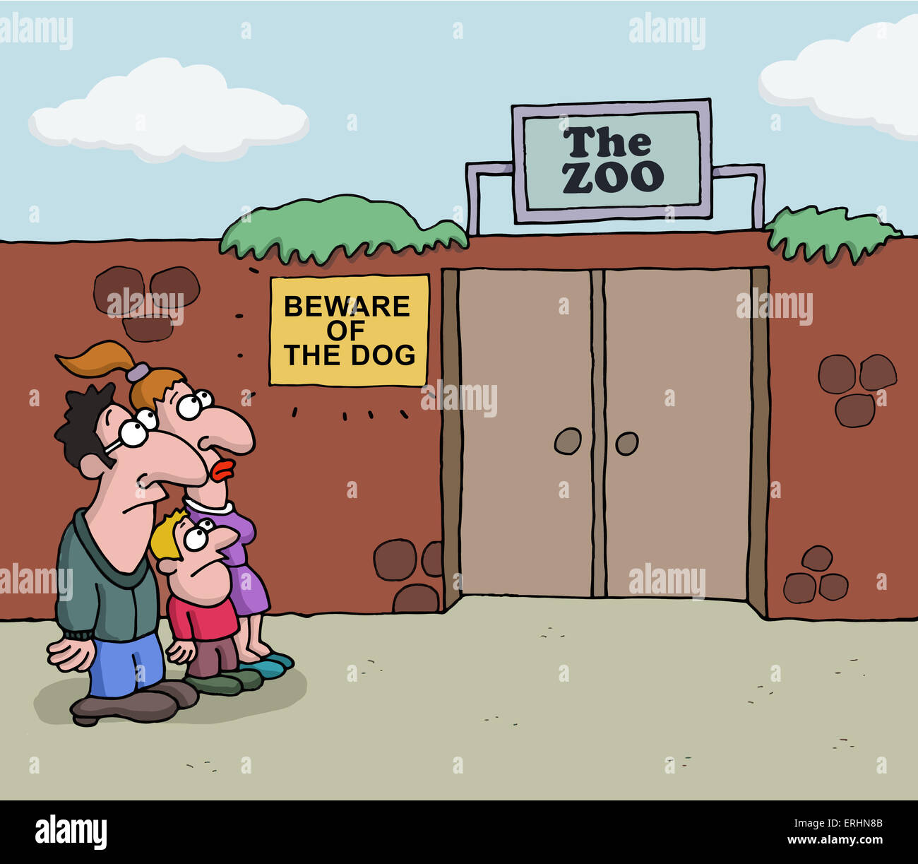 Conceptual cartoon about Zoo Stock Photo - Alamy