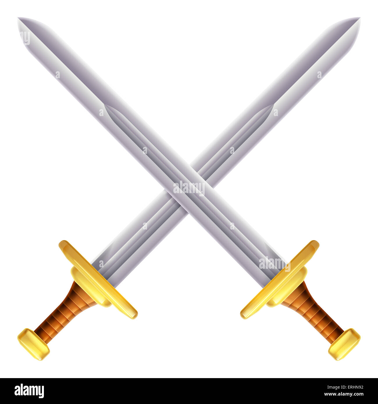 Crossed swords illustration hi-res stock photography and images - Alamy