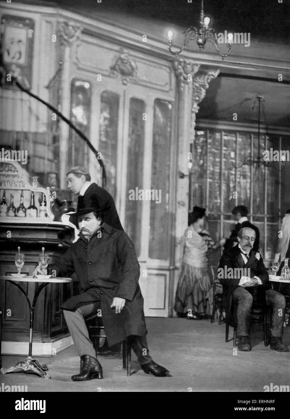 French bar c. 1906 Classic French bar scene from Act IV of Glatigny by ...