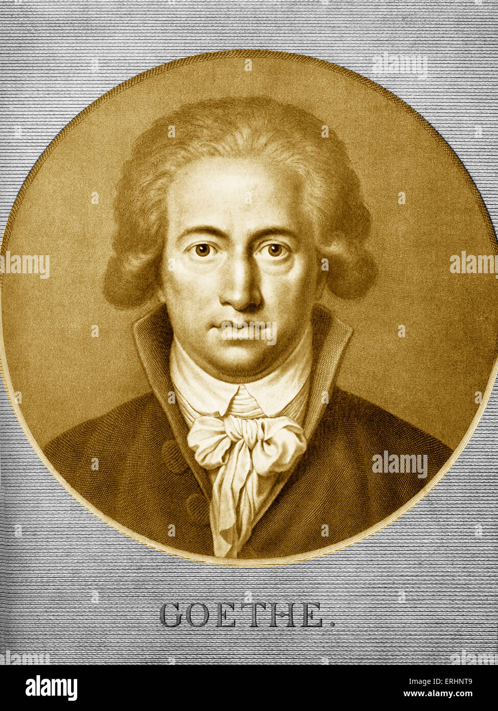 Johann Wolfgang Goethe - profile portrait . German poet, novelist ...