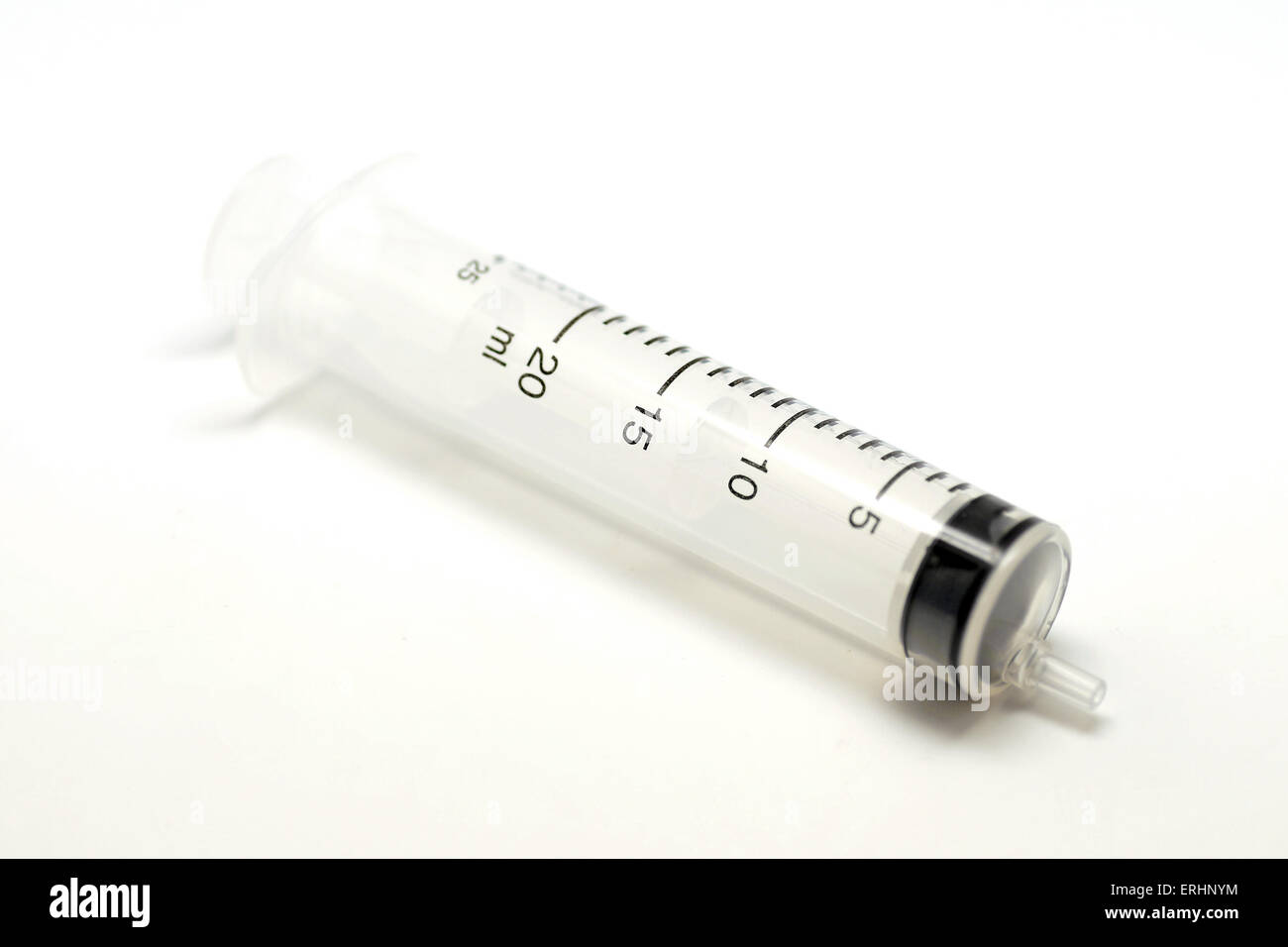 medical tool syringe isolated on white background Stock Photo - Alamy