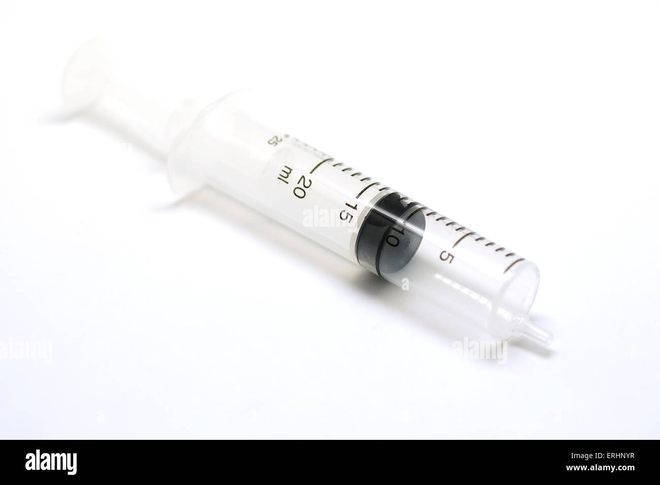 medical tool syringe isolated on white background Stock Photo - Alamy