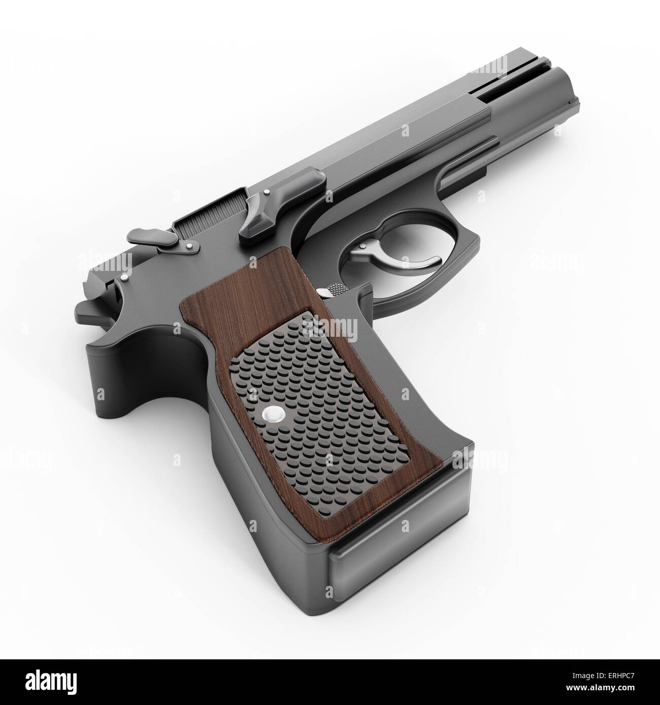 Gun isolated on white surface Stock Photo - Alamy