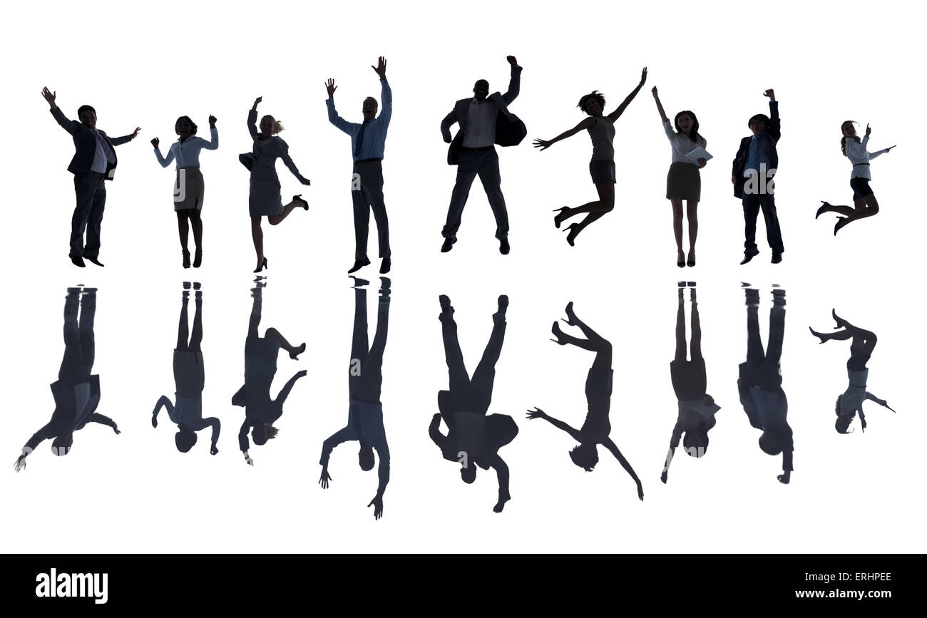 Celebrating success Cut Out Stock Images & Pictures - Alamy