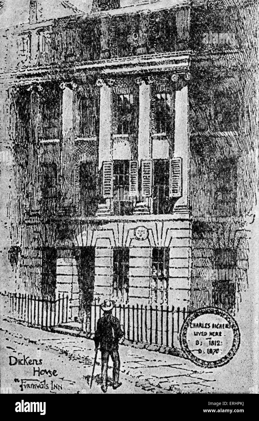 Dickens's Chambers - in Furnival's Inn, 1836/7. Lived here when started ...