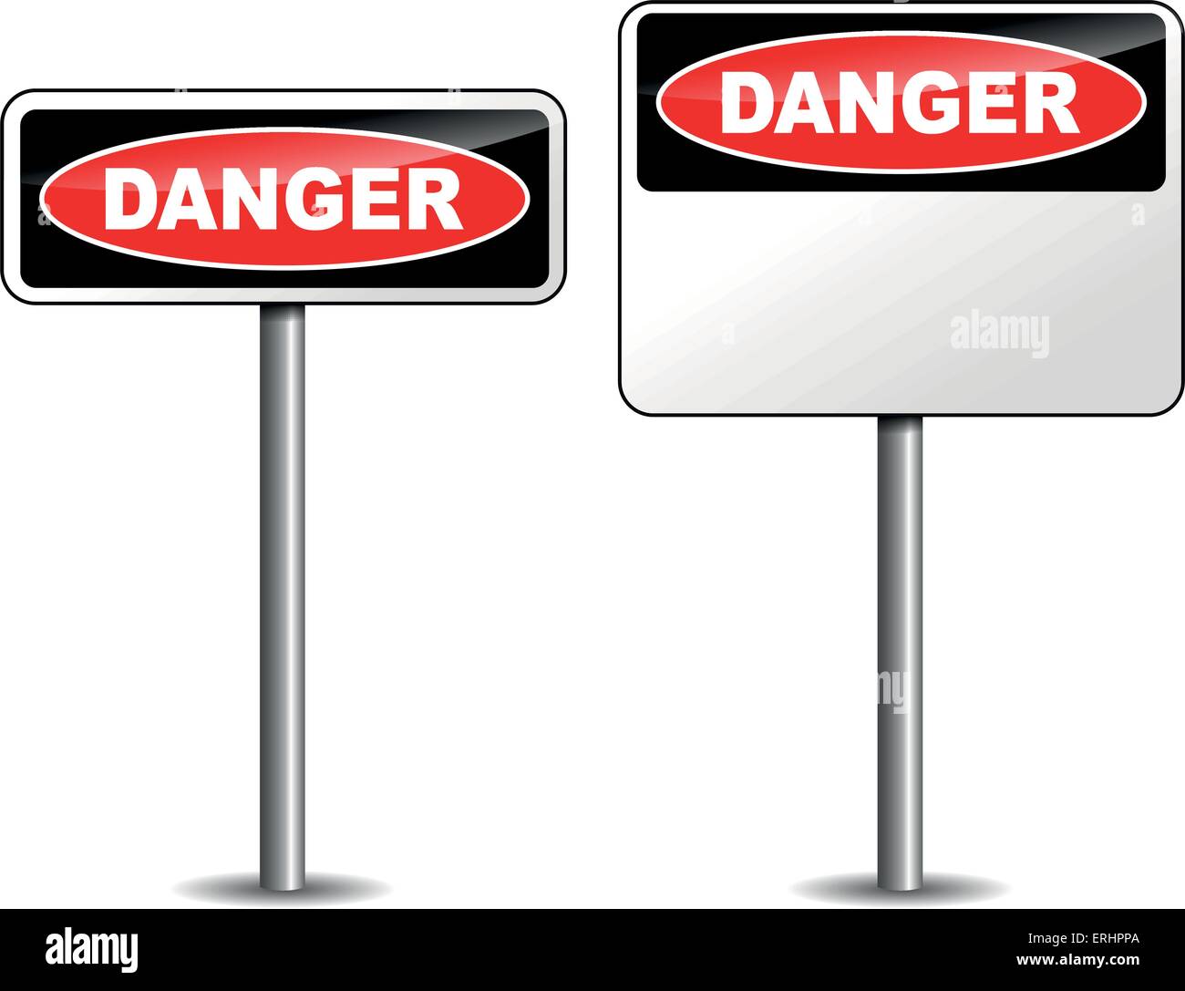 Danger text on black Stock Vector Images - Alamy