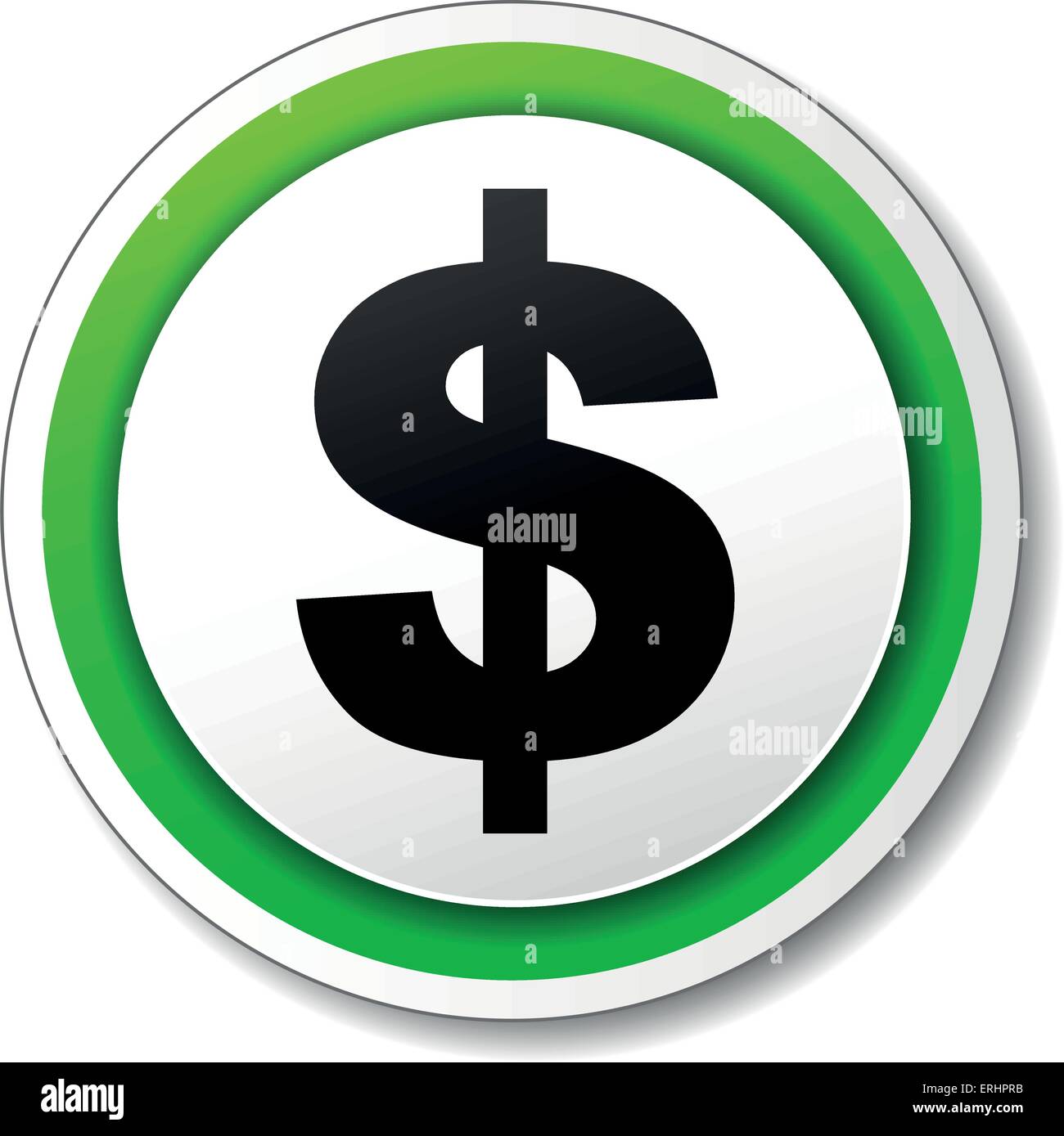 Vector illustration of dollar sign on white background Stock Vector ...