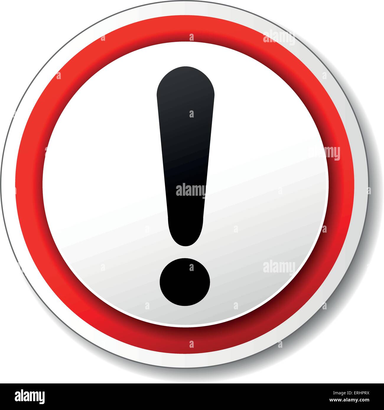 Vector illustration of exclamation mark icon on white background Stock ...