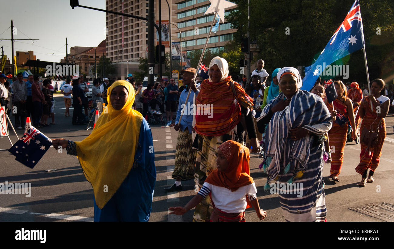 Australia Day City Adelaide - Parade! South Australia, Australia Stock ...
