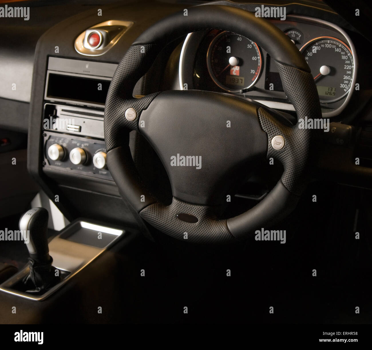 Sport car interior Stock Photo - Alamy