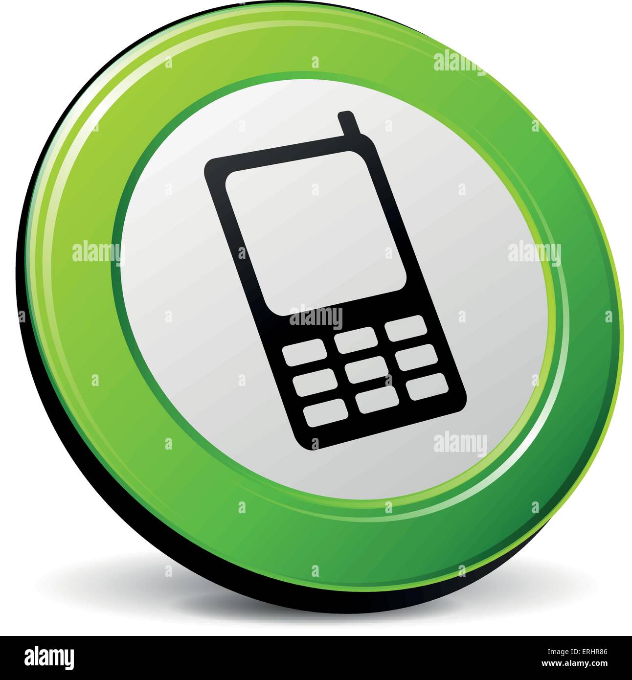 Vector illustration of mobile 3d icon on white background Stock Vector ...