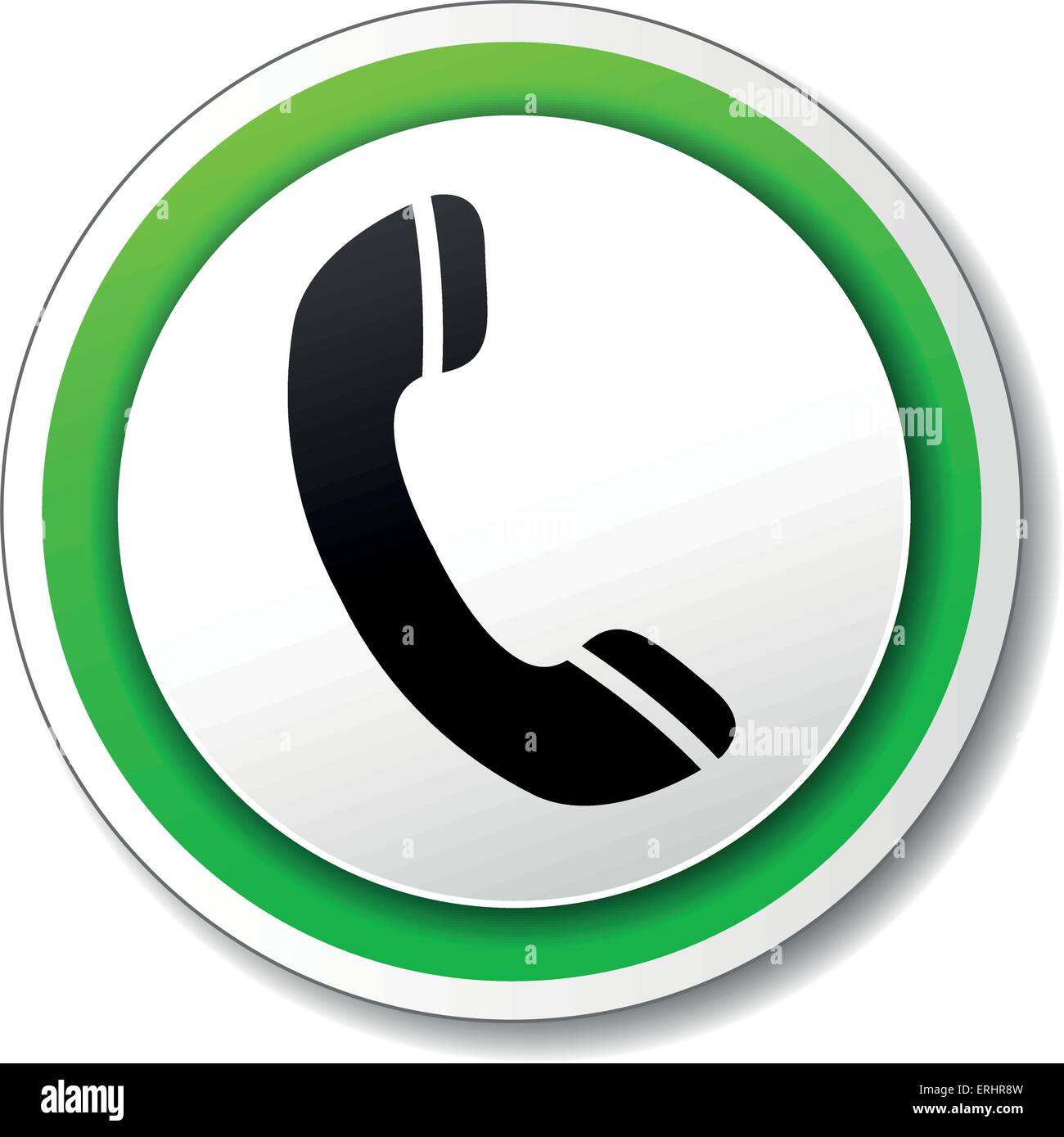 Vector illustration of telephone icon on white background Stock Vector ...