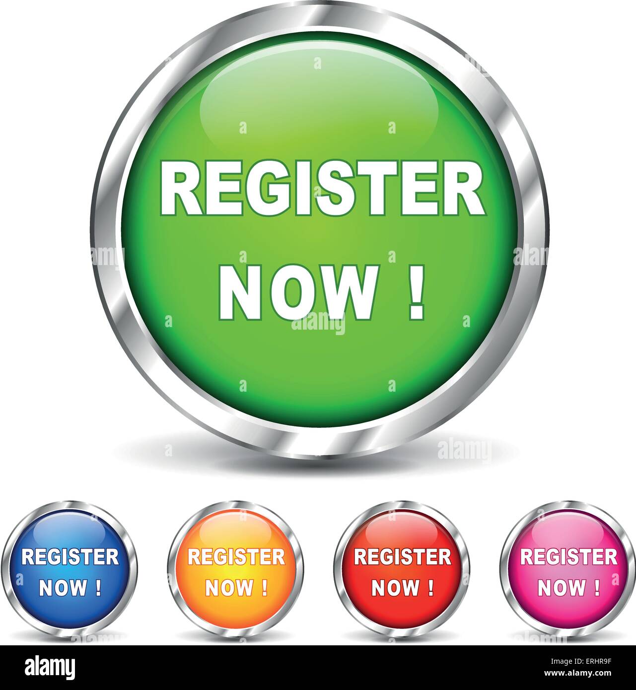 Vector illustration of register chrome icons on white background Stock ...