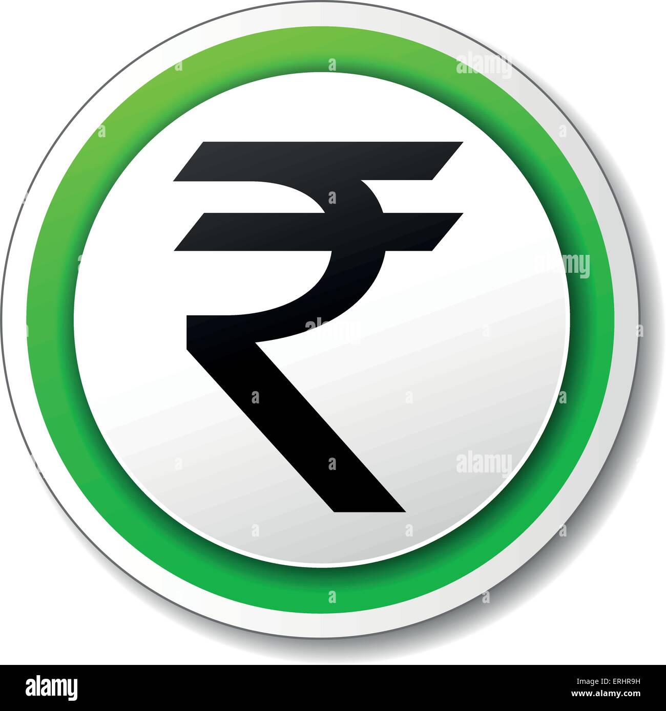 Vector illustration of rupee icon on white background Stock Vector ...