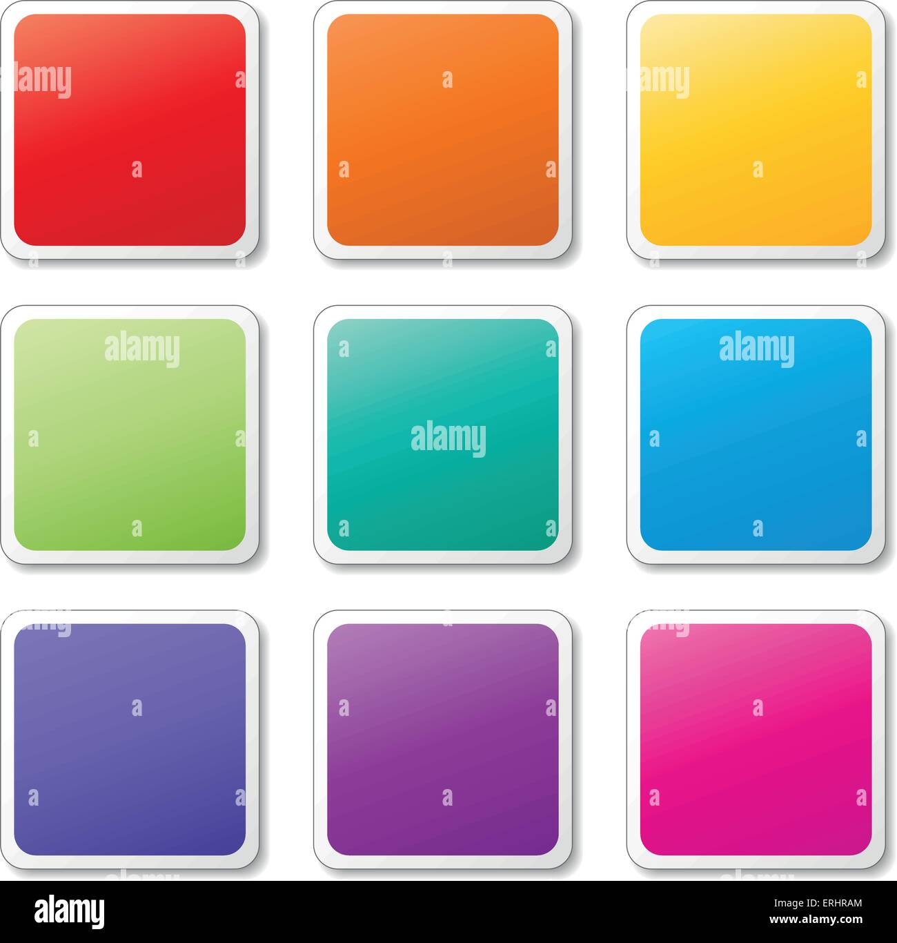 Vector illustration of stickers set on white background Stock Vector ...