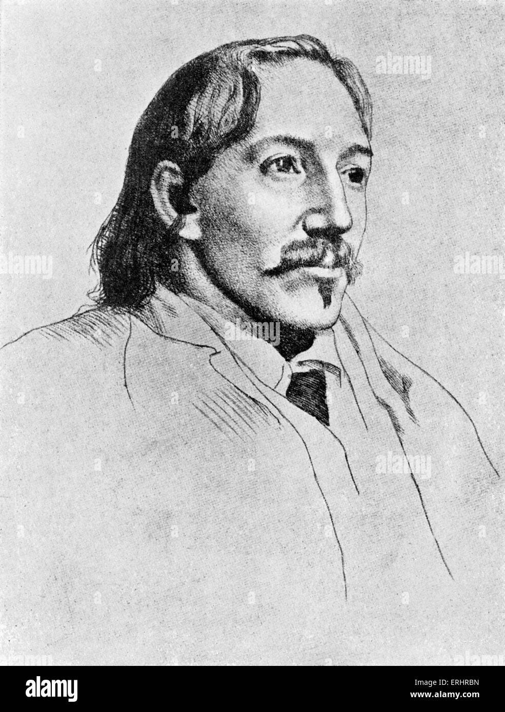 Robert Louis Stevenson - Etching by William Strang. Scottish novelist ...