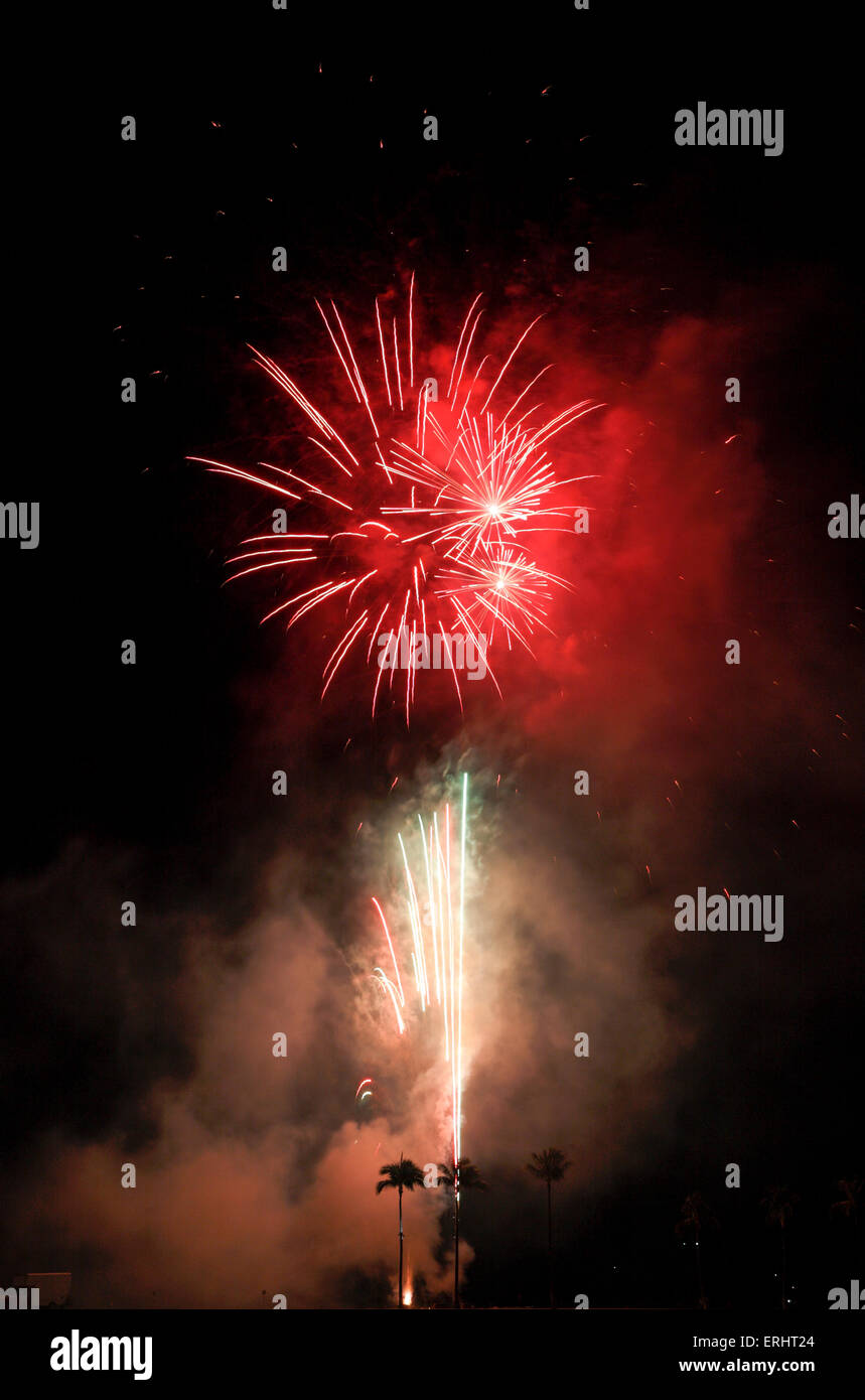 Firework on honolulu oahu hawaii hi-res stock photography and images ...