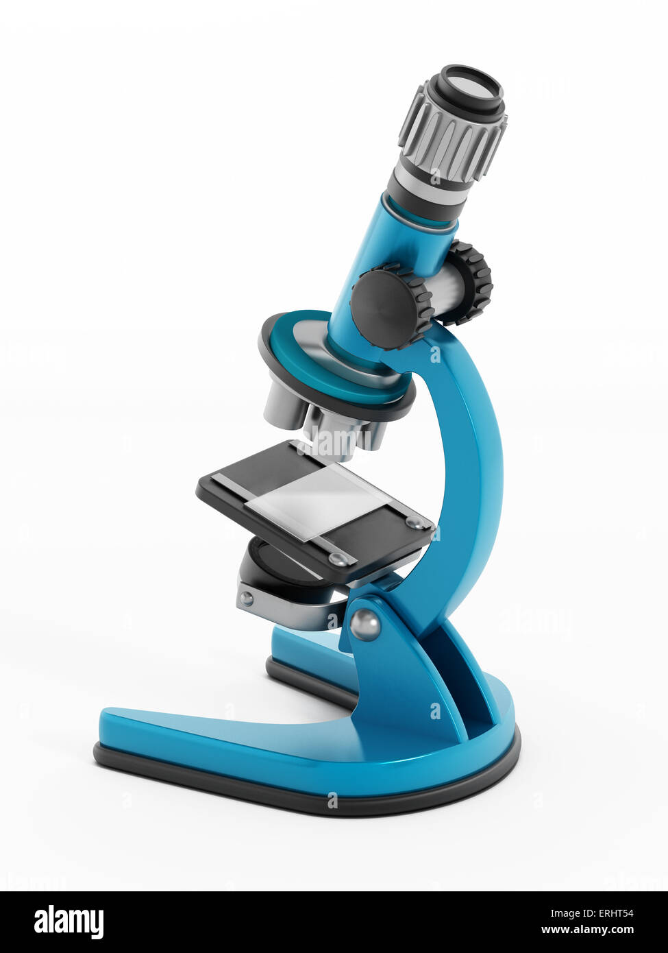 Microscope isolated on white background Stock Photo - Alamy