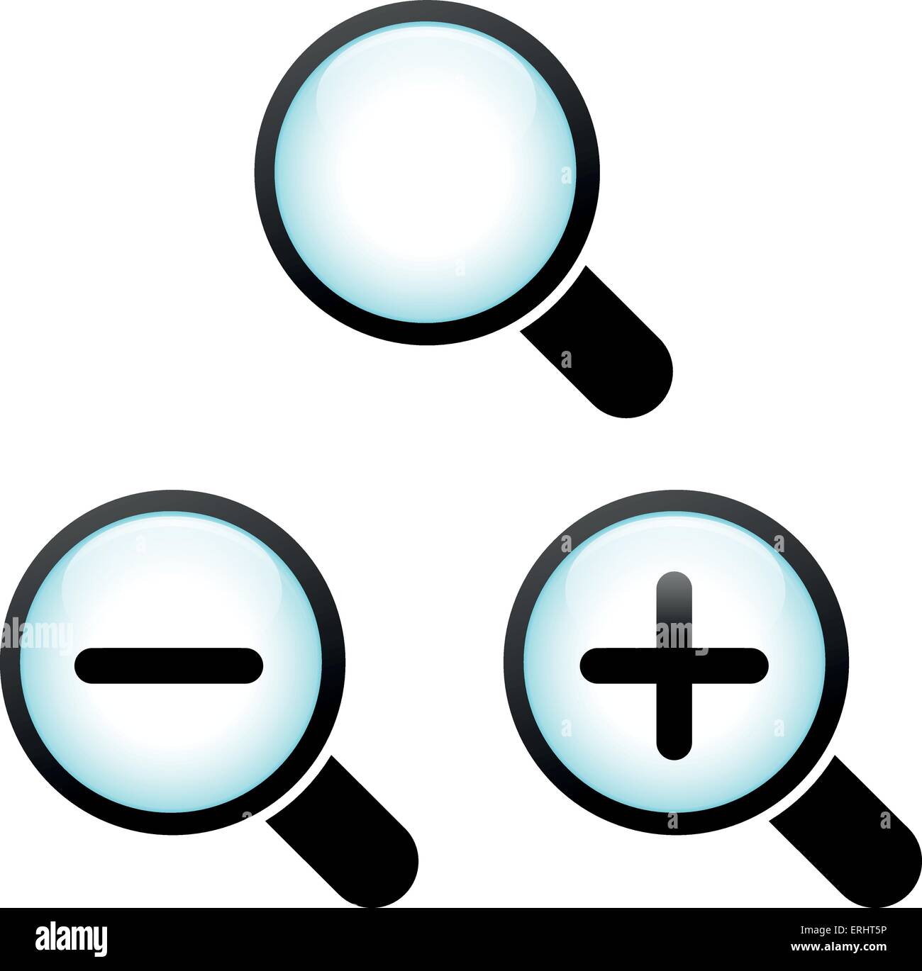 Vector illustration of zoom icons on white background Stock Vector ...