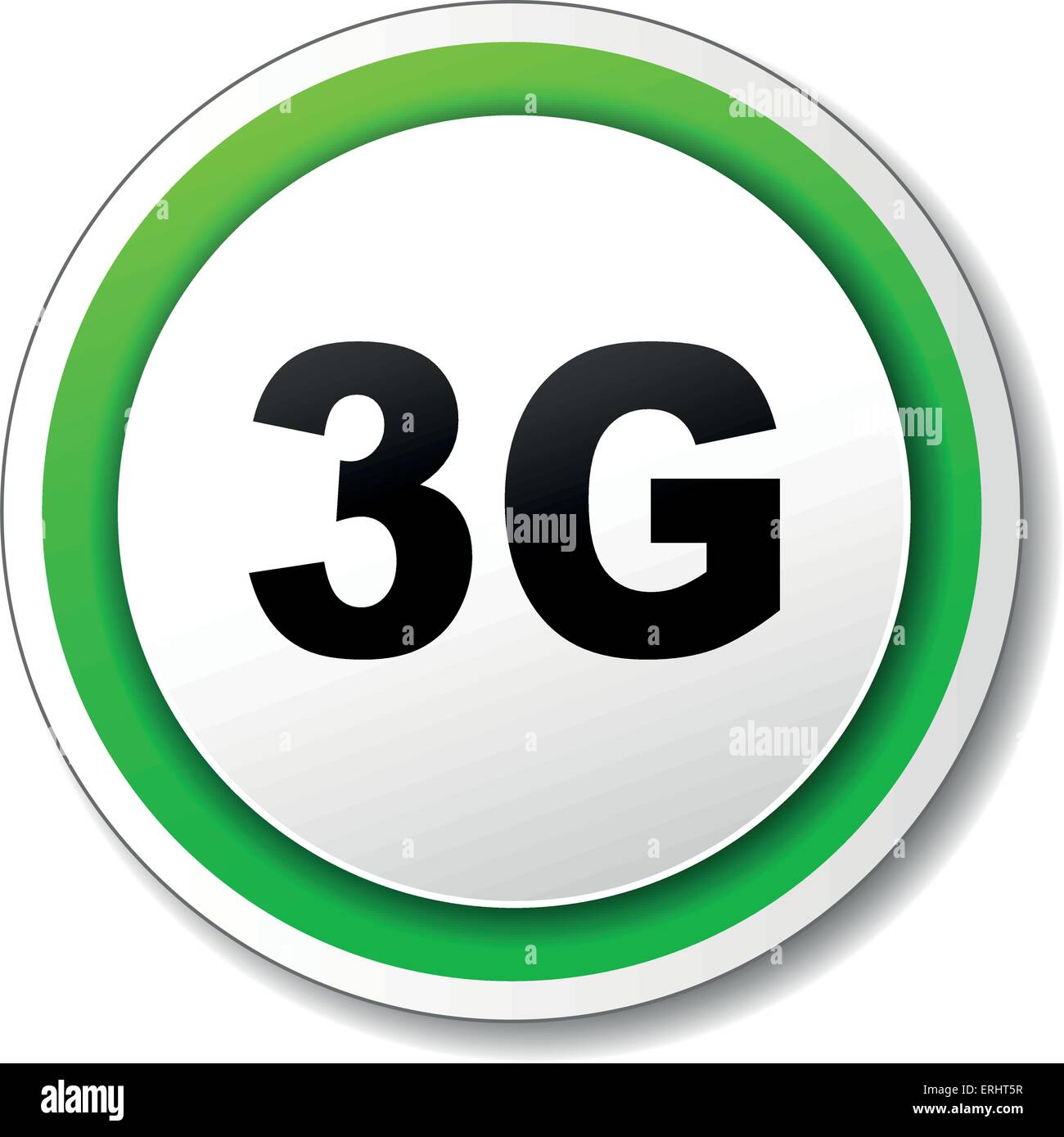 Vector illustration of 3g round icon on white background Stock Vector ...