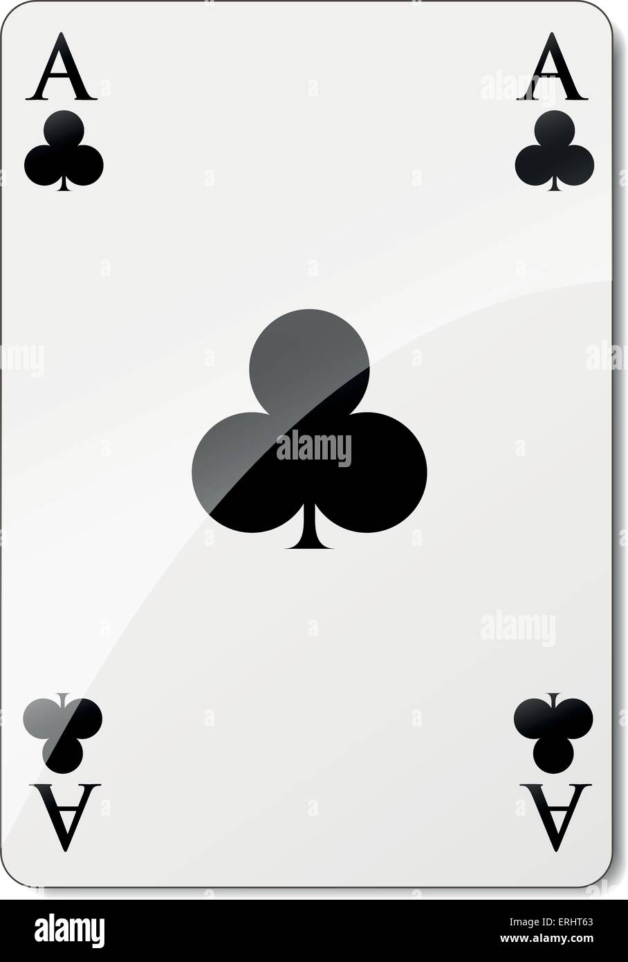 Vector illustration of ace of clubs on white background Stock Vector Image & Art - Alamy