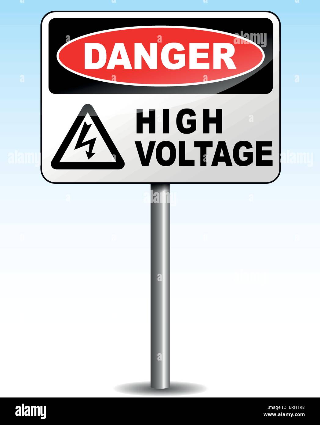 Danger sign on electricity Stock Vector Images - Alamy