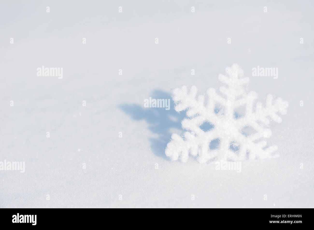 big snowflake in snow Stock Photo - Alamy