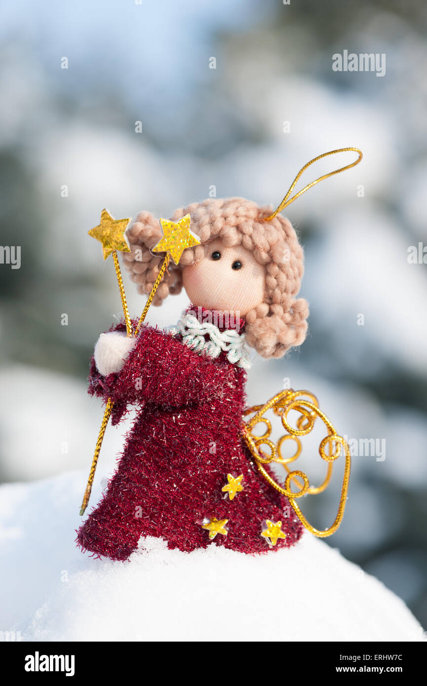 angel doll on snowdrift Stock Photo - Alamy