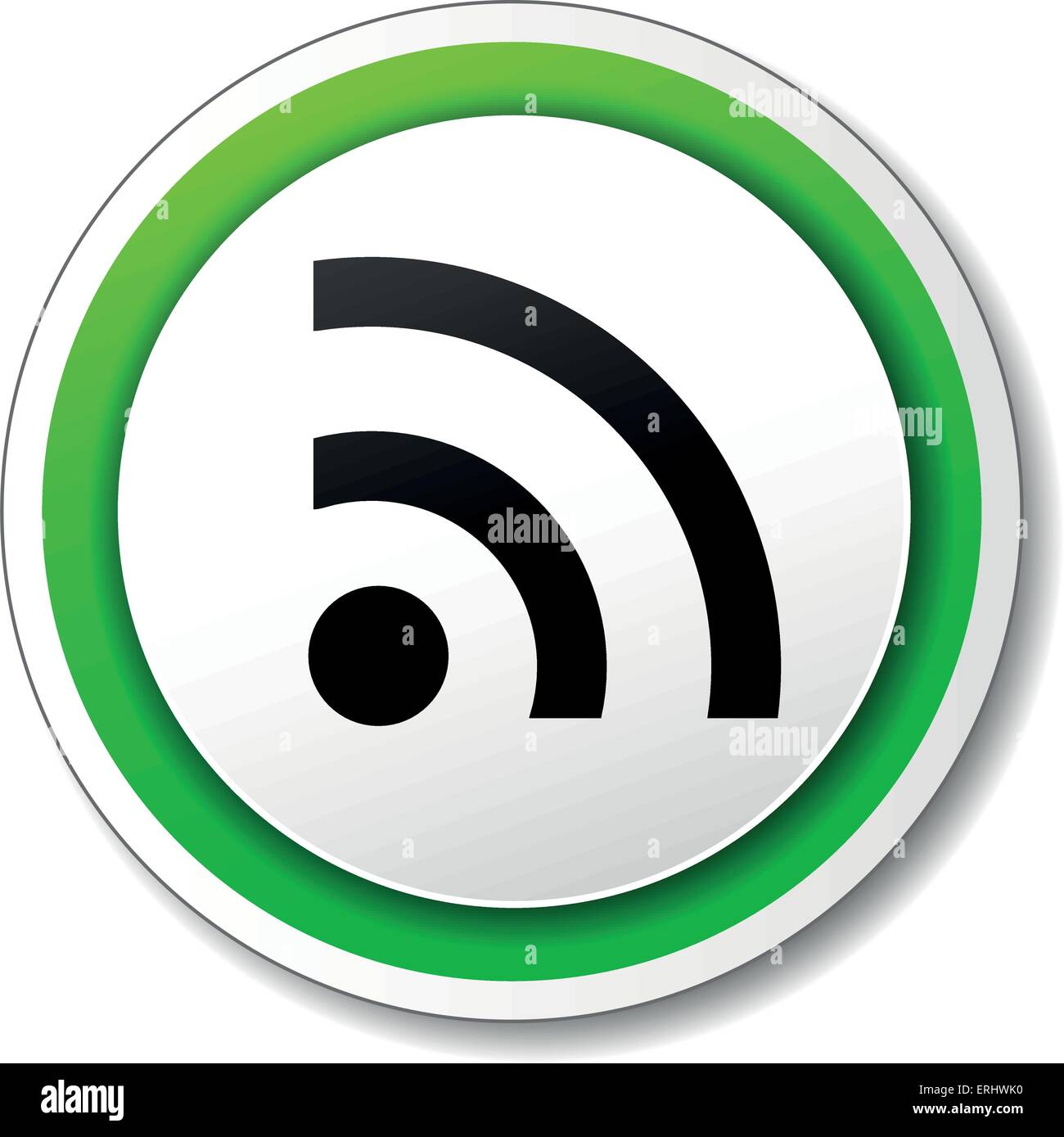 Vector illustration of wifi round icon on white background Stock Vector ...