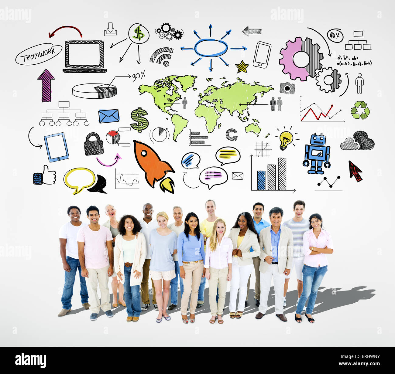 Networking joyful hi-res stock photography and images - Alamy